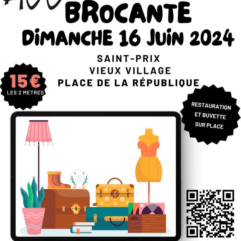 Brocante à Saint-Prix le 16 juin 2024