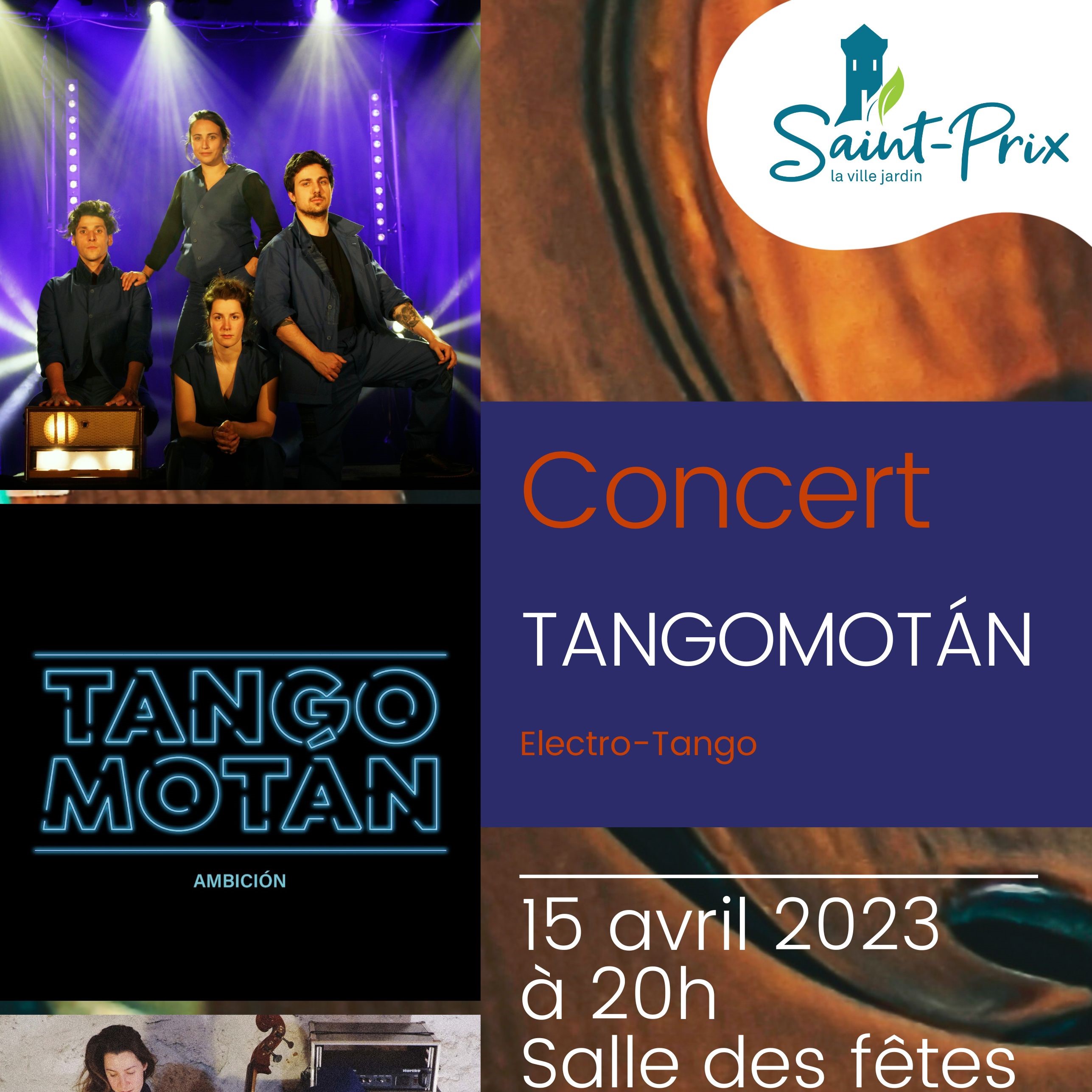 Concert electro tango du groupe "Tangomotán" - 15 avril 2023 à Paint-Prix