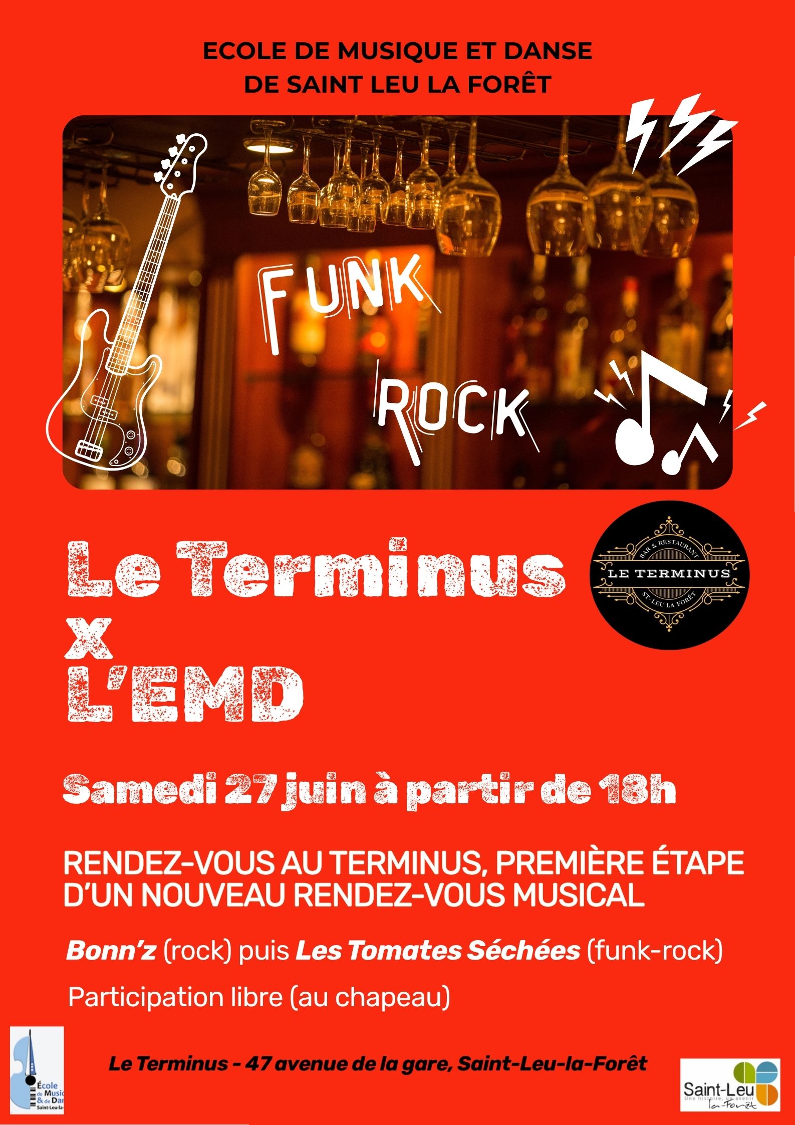 Concert des groupes "Bonn'z" (rock) et "Les Tomates Séchées" (funk-rock ...